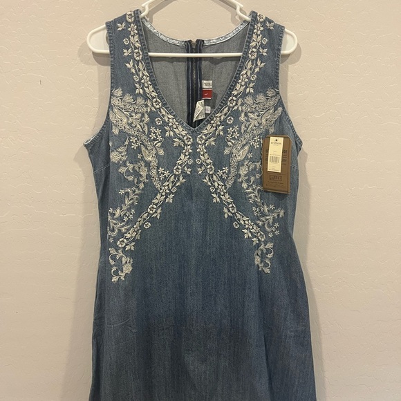 Stetson | Dresses | Vintage Stetson Blue Denim Dress With White ...